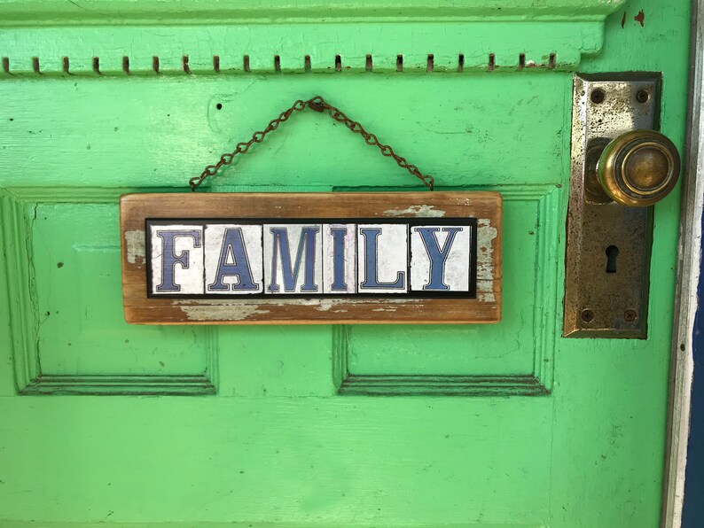 Family New Orleans Street Tile Sign Recycled Wood Gift - Etsy