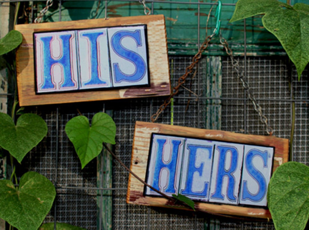 New Orleans Art, Street Sign, His Hers, Tile Font, Wooden Sign, Wedding ...