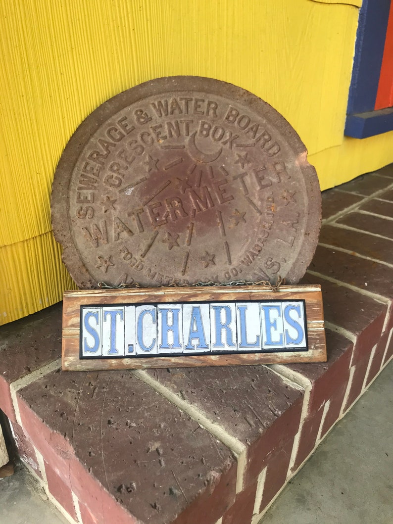 New Orleans Art Street Sign Recycled Wood St. Charles - Etsy