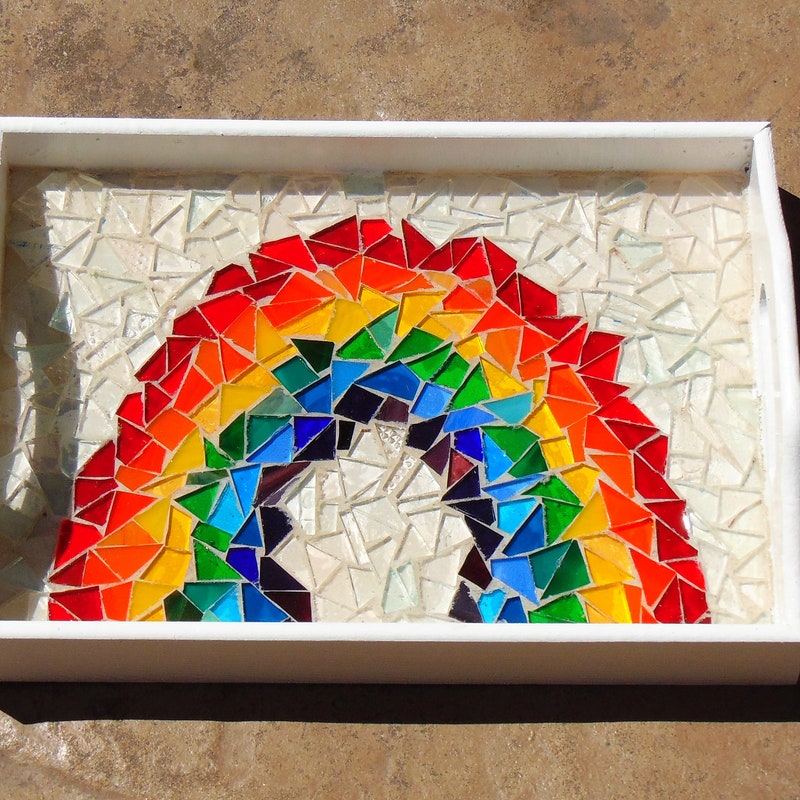 Rainbow Mosaic - Etsy