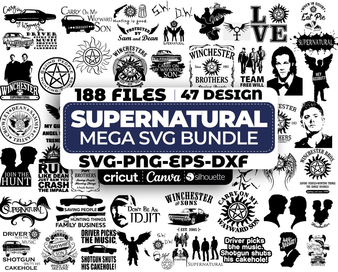 Supernatural SVG Bundle | Supernatural Png / Clipart, Supernatural ...