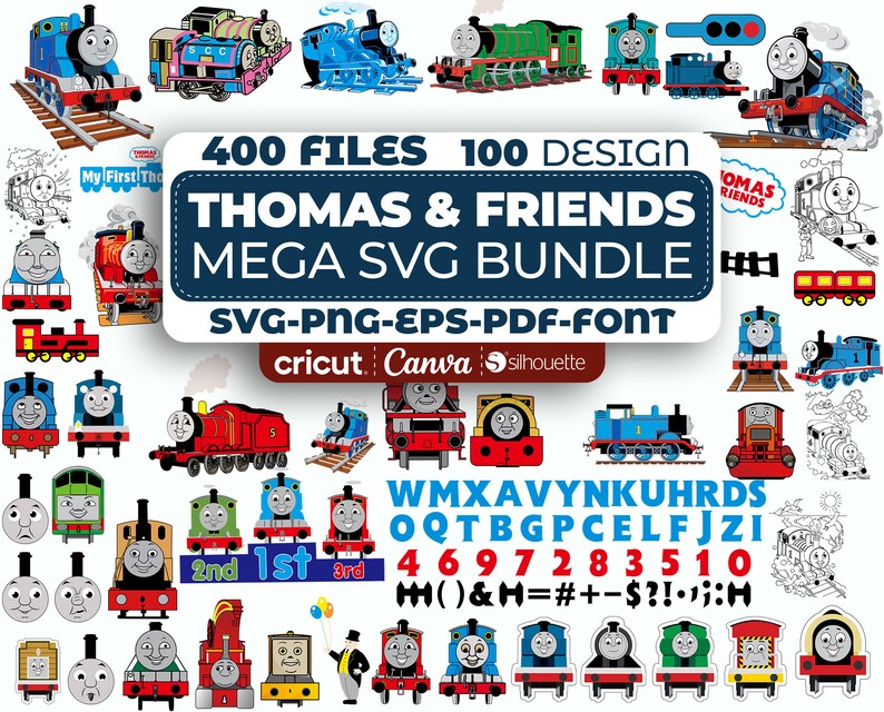 Thomas and Friends SVG Bundle, Train Svg, Locomotive Svg, Thomas the ...