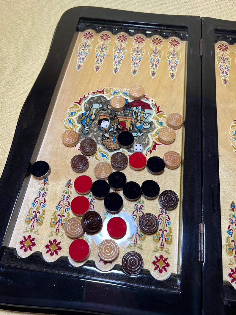 Backgammon Takhteh Nard Chess Board Khatam Vintage Persian Game - Etsy