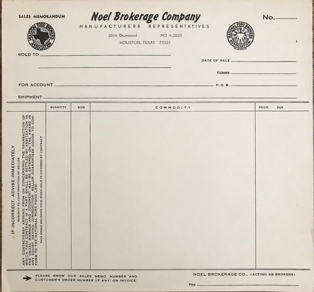 Vintage Triplicate Invoice Pad - Etsy