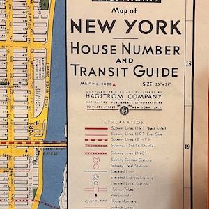 Vintage Hagstrom’s NYC Map - Etsy