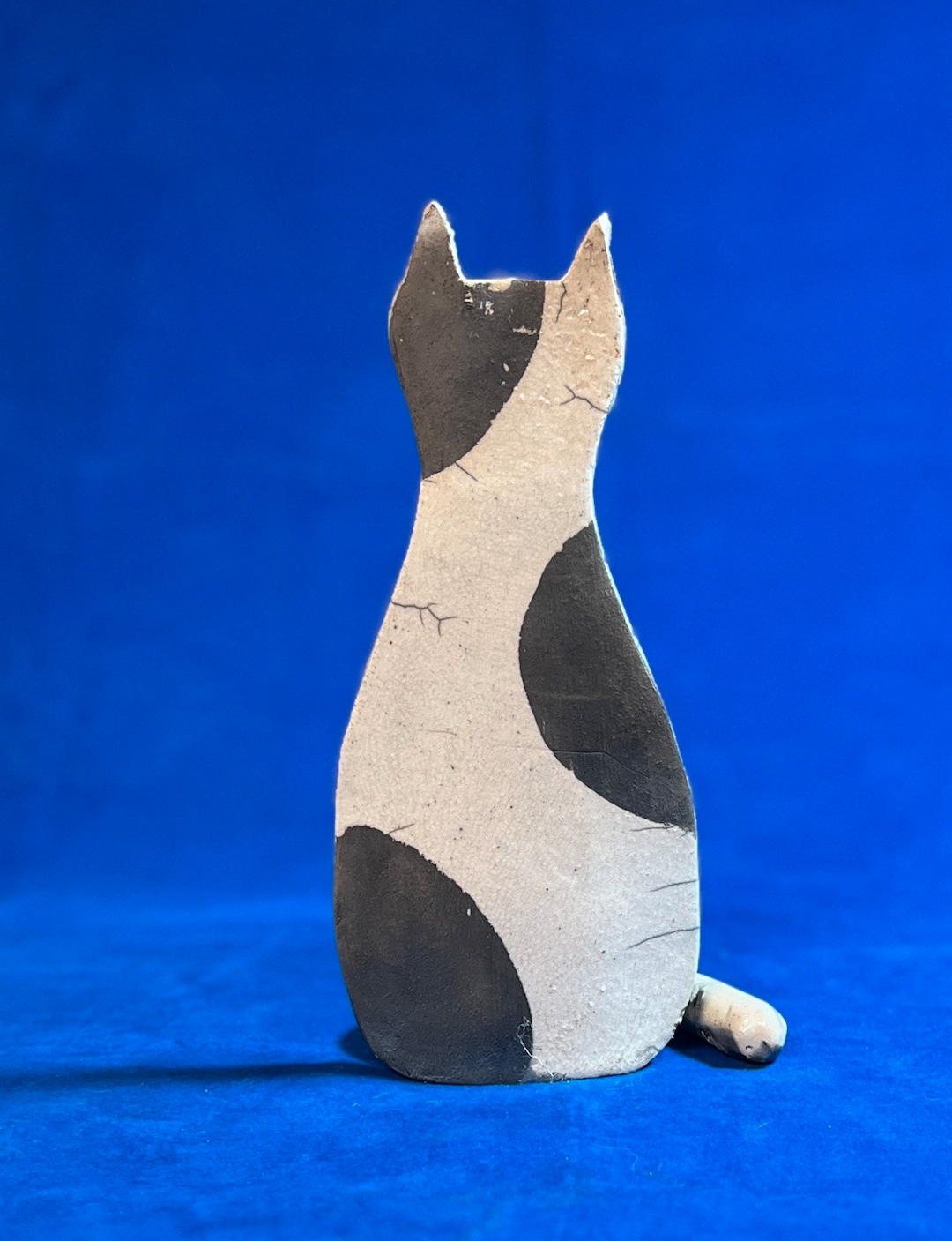 Fun Cat “polka Dot” Pottery Figurine Statue Signed and Hand Painted - Etsy