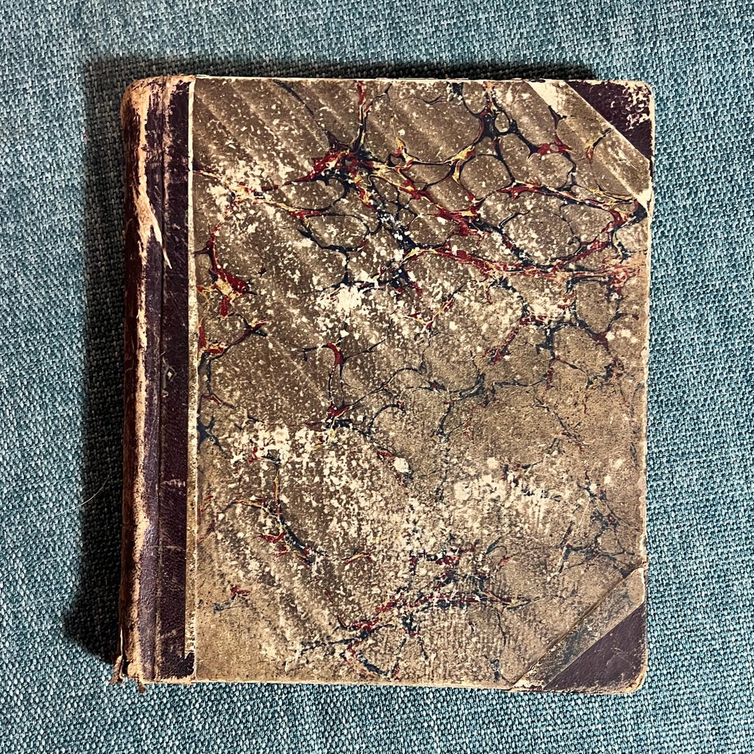 Vintage Ledger Book Dusty and Crusty Old Cover Antique Nineteenth ...