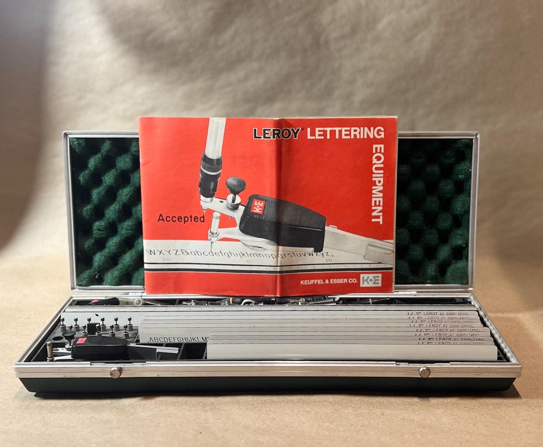 Vintage Leroy Lettering Set Keuffel & Esser Drafting Kit - Etsy