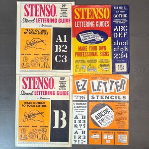 Stenso Stencils 4 Pack Vintage Lettering - Etsy