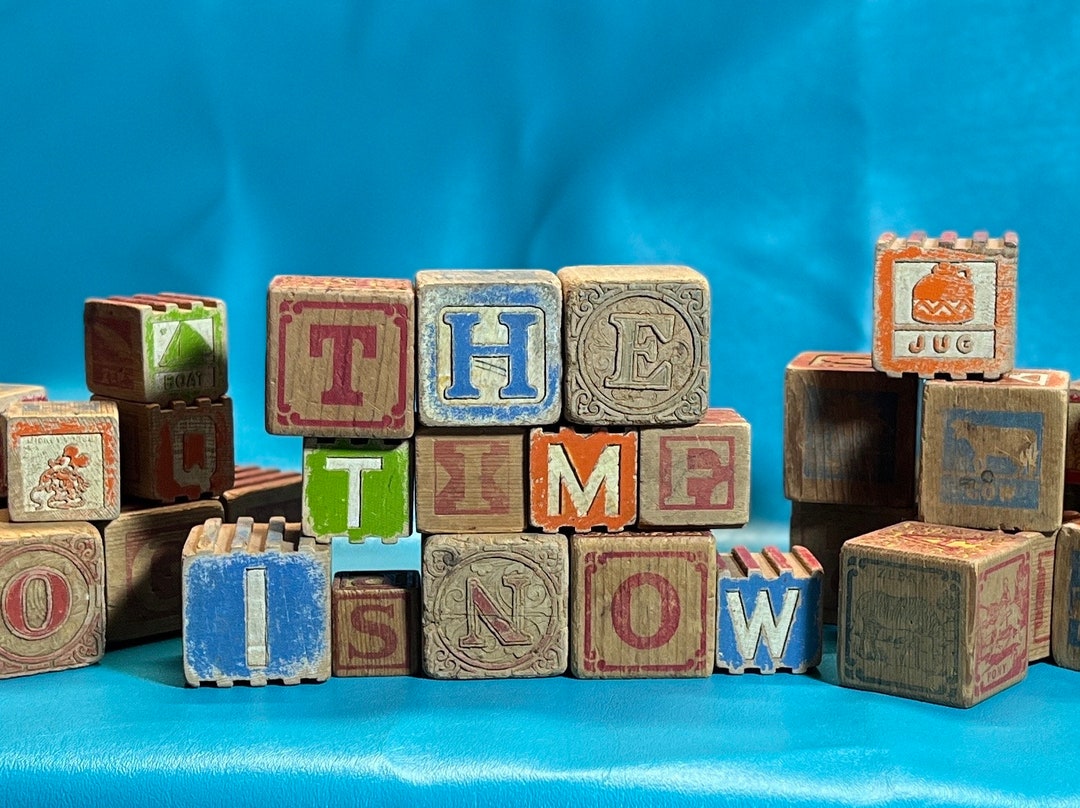 Vintage Alphabet ABC Letter Blocks Picture Blocks Children’s Blocks - Etsy