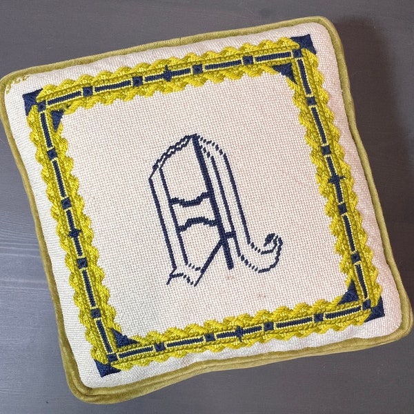 Monogram Needlepoint - Etsy