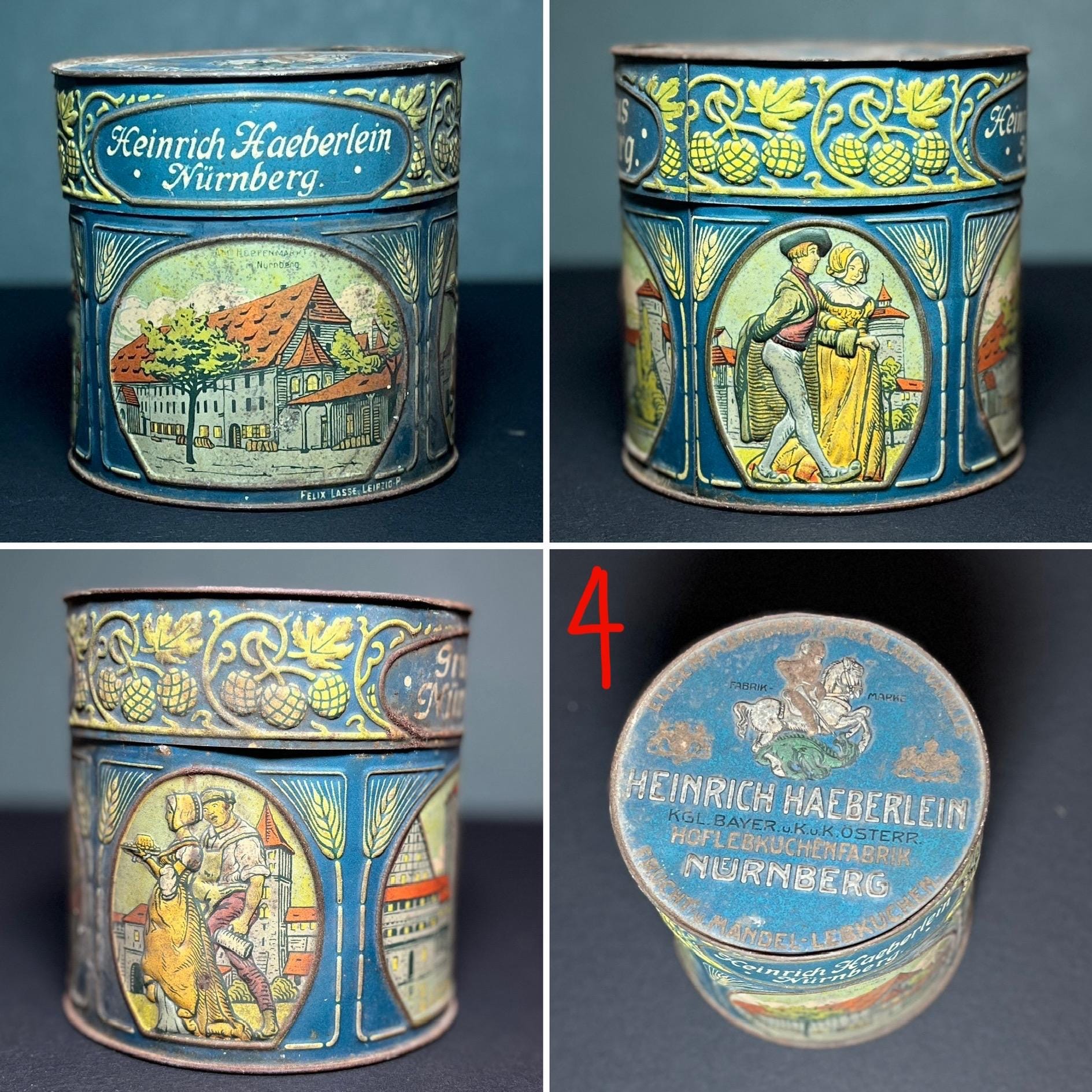 Vintage Antique Heinrich Haemberlein Metzger Nurnberg Beautiful ...