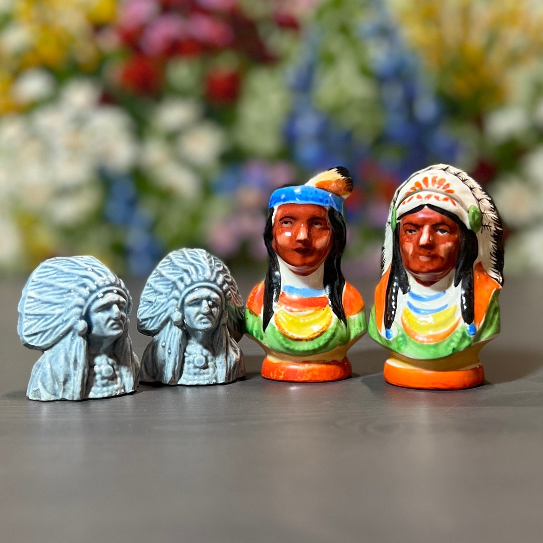 Native American - Souvenir - Vintage Salt and Pepper Shakers - Etsy