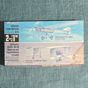 Renwal #212-100 Antoinette 1908 Monoplane & Voisin Farman 1908 Biplane ...