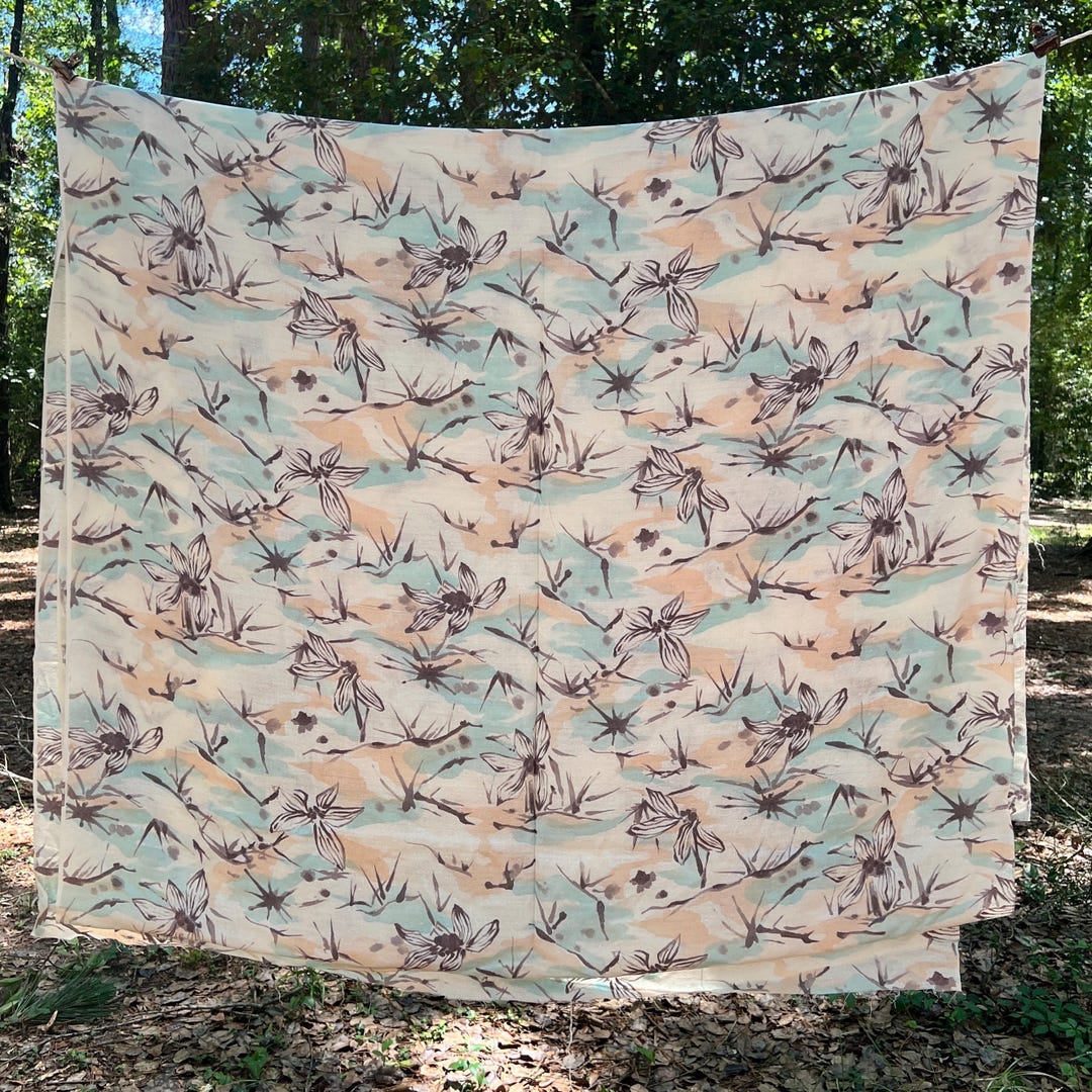 Vintage MCM Golden Girls Vibe Flow-y Cool Cotton Pastel “floral” FABRIC ...