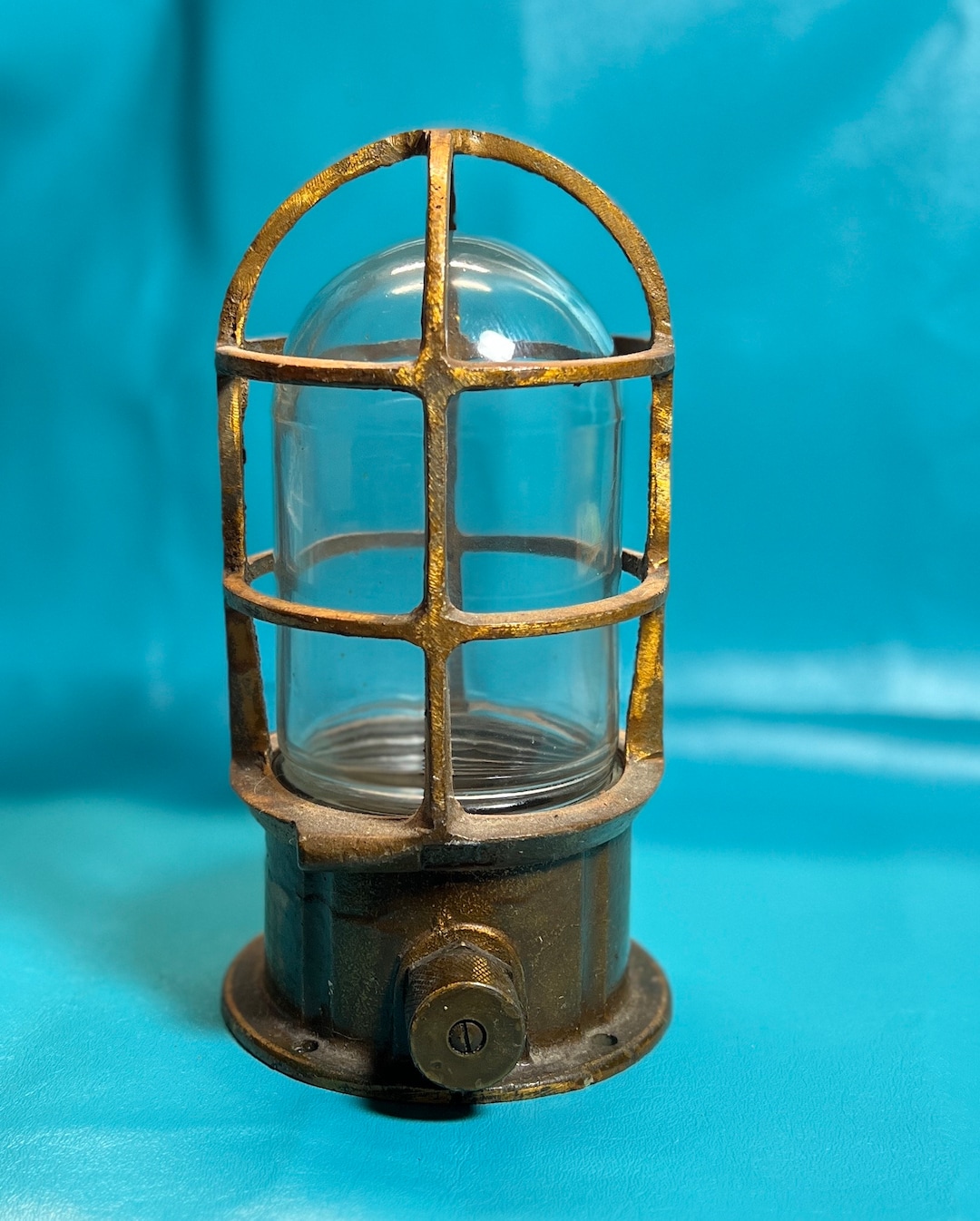 ANTIQUE Nautical Ship Brass Post Light Pauluhn Electric Co. Made in USA ...