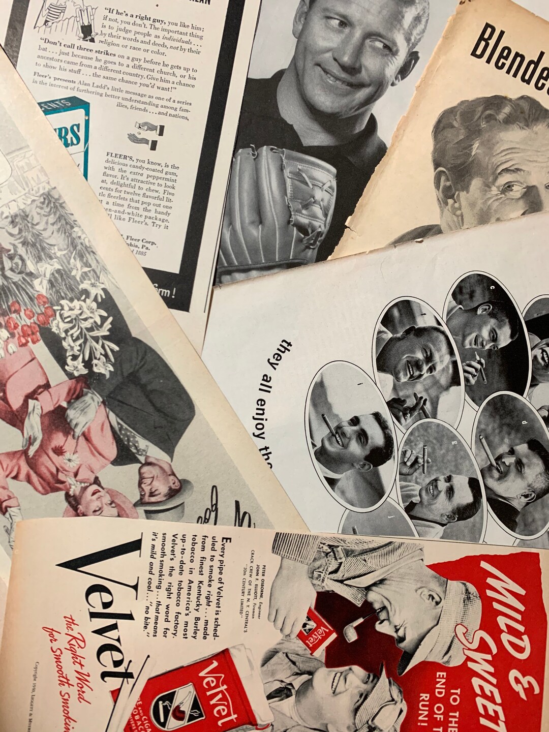 Vintage Dad Magazine Ad Lot #4 12 Piece Men Collage Crafting Journaling ...