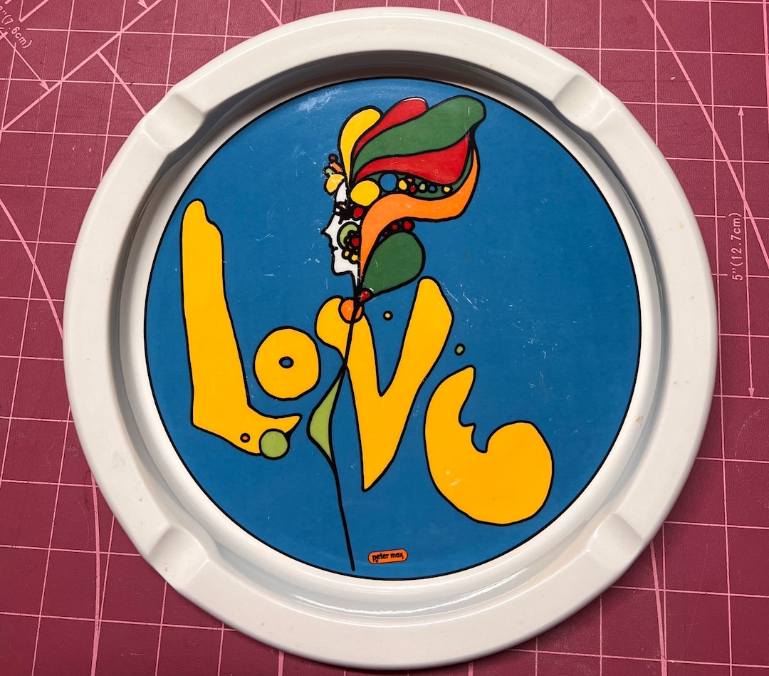 Vintage Peter Max Love Ashtray Iroquois China - Etsy