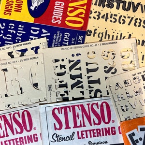 Stenso Stencils - 4 Pack - Vintage Lettering - Etsy