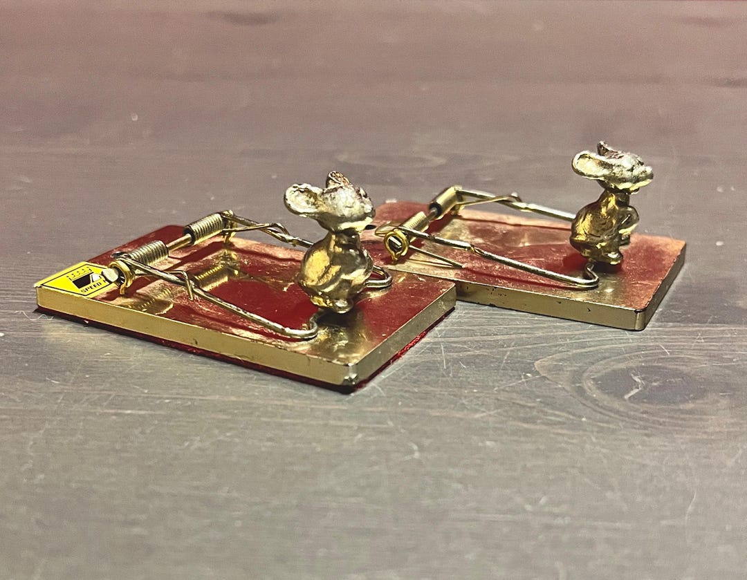 Vintage Cute Mouse Trap Note Clip Paper Receipt List Holder Desk Memo ...