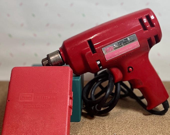 Vintage Wen 1/4" Double Insulated Drill Model 700 - 2.6 AMPS/120V.A.C ...