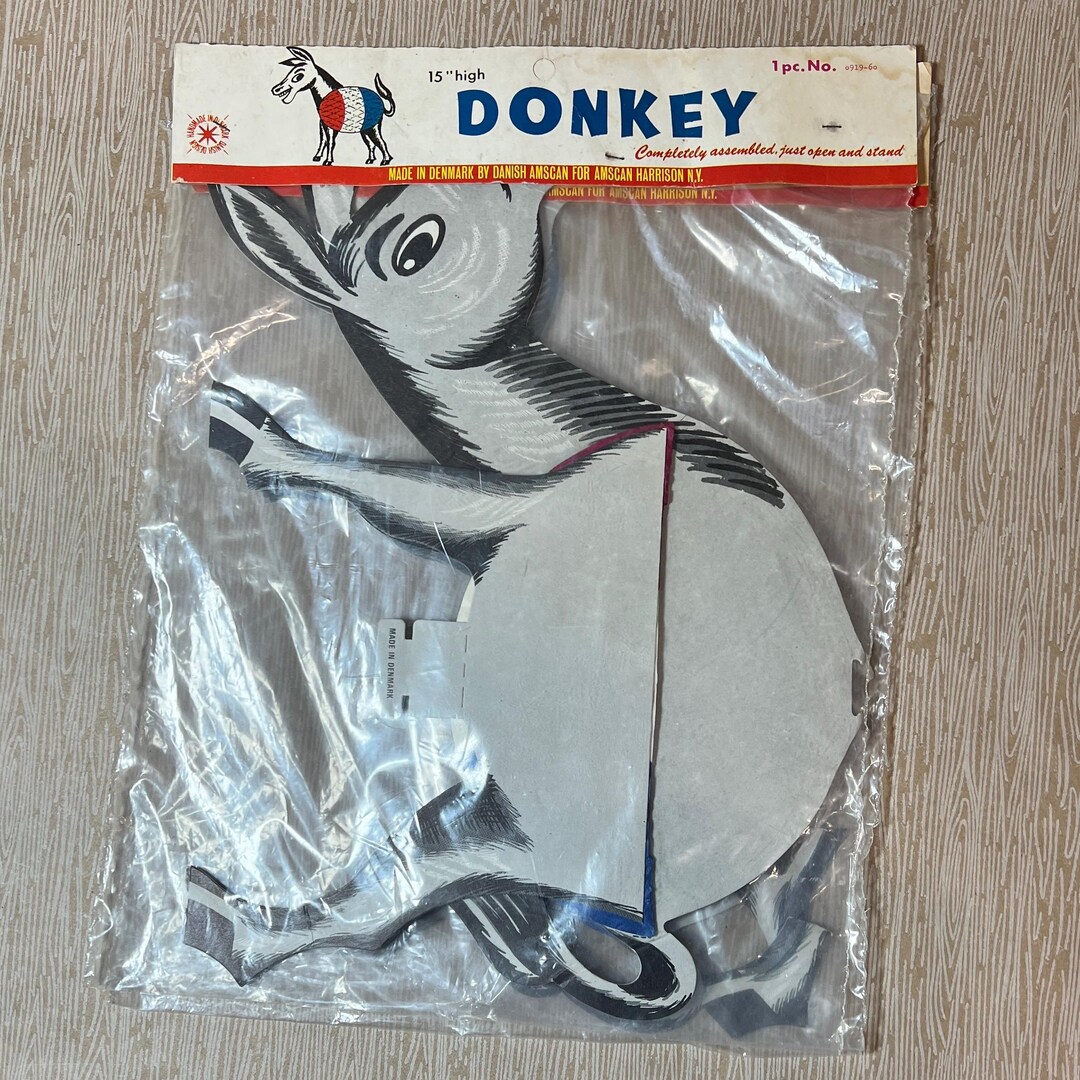 Vintage Political Decorative Honeycomb Centerpiece Democratic Donkey ...