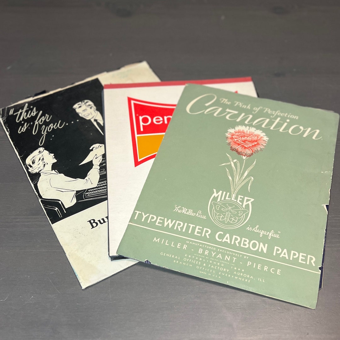 Vintage Typewriter Carbon Paper - 3 Packs - Etsy