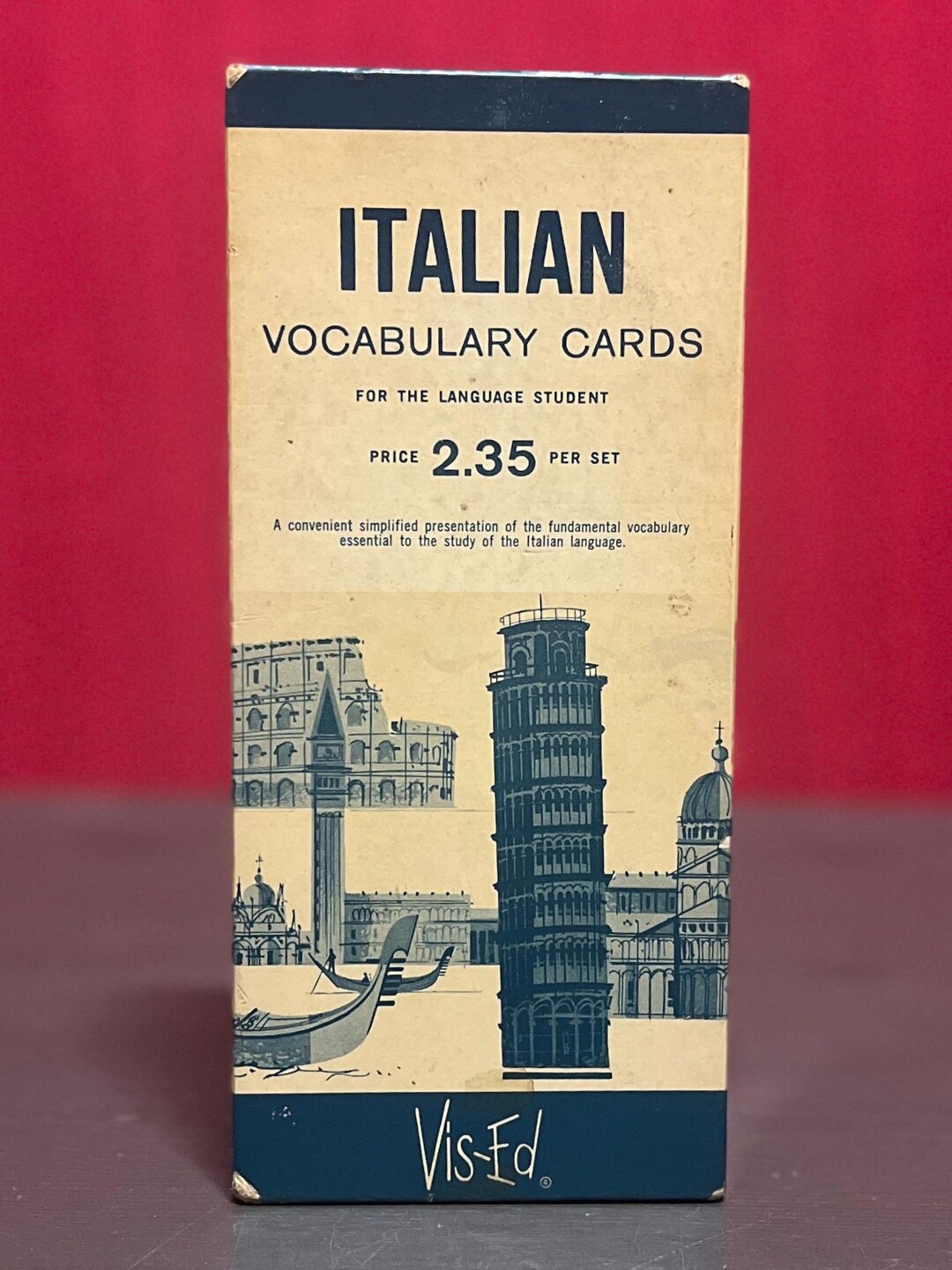 Vintage LEARN Italian Vocabulary Cards Vis-ed Dayton, Ohio - Etsy