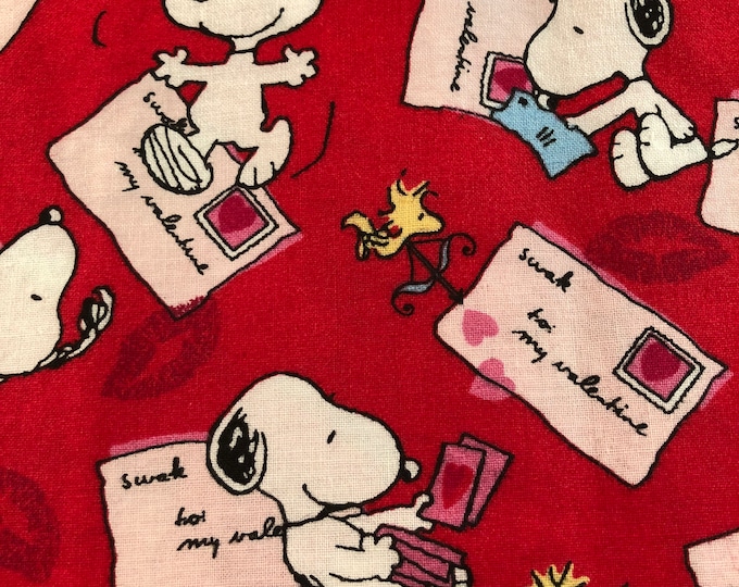 Snoopy Valentine's Day Fabric - 1 Yard X 45" Wide - Etsy