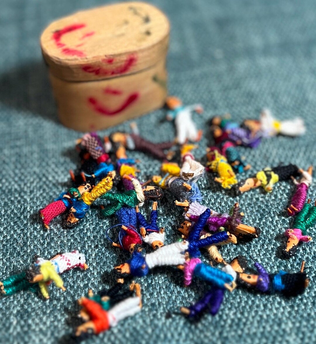 Vintage Guatemalan Hand Made Tiny Trouble Dolls Worry Dolls Mayan ...