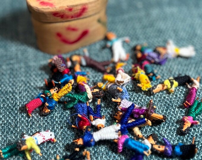 Vintage Guatemalan Hand Made Tiny Trouble Dolls Worry Dolls Mayan ...