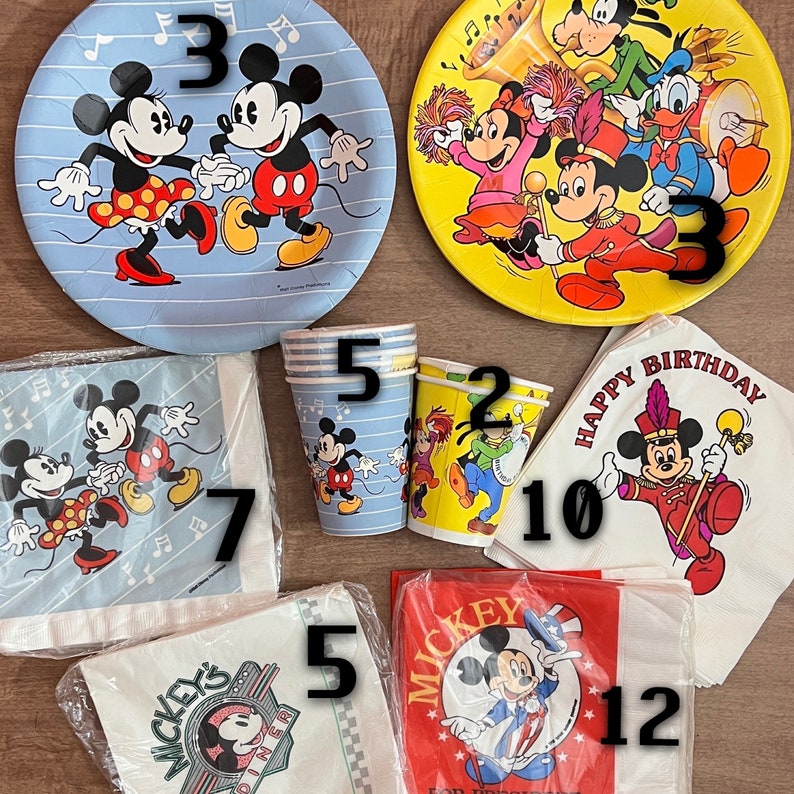 Its PARTY Time Vintage Kids Character Party Plates/cups/napkins ...