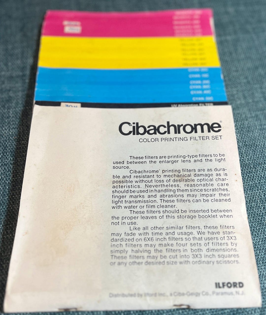 Vintage Ilford Cibachrome Color Printing Filter Set Analog Photography ...