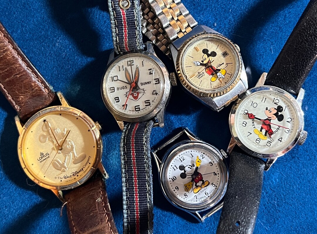 Mickey Mouse and Bugs Vintage Watch Lot - Watch Parts - Assemblage ...