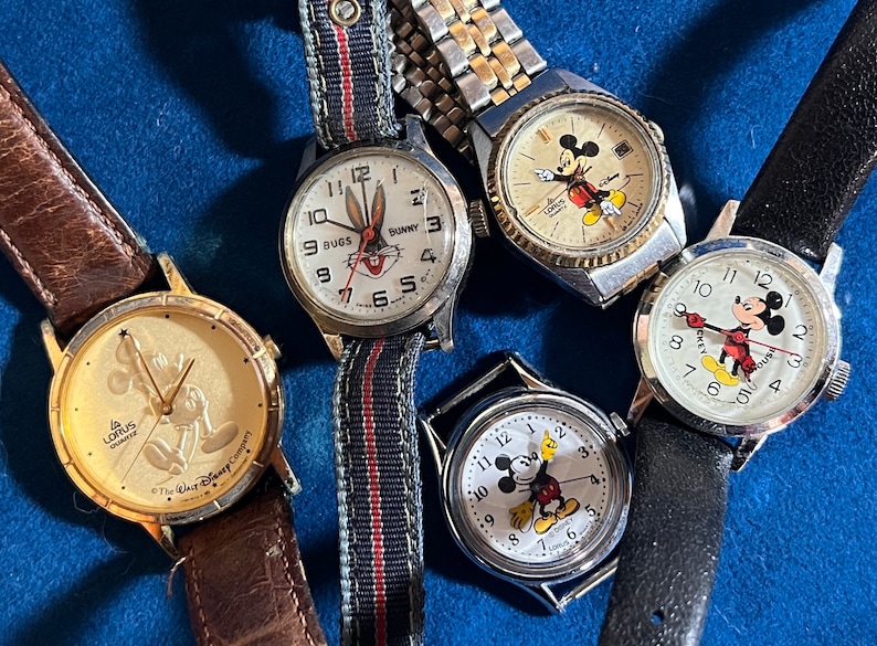 Mickey Mouse and Bugs Vintage Watch Lot - Watch Parts - Assemblage ...