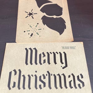 Rare 1950s GLASS WAX Christmas STENCILS 34 Designs for Windows and ...