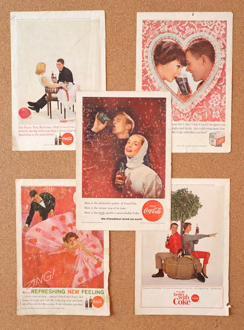 Coca-cola Magazine Ads Lot 5 Pieces - 1960s - Etsy