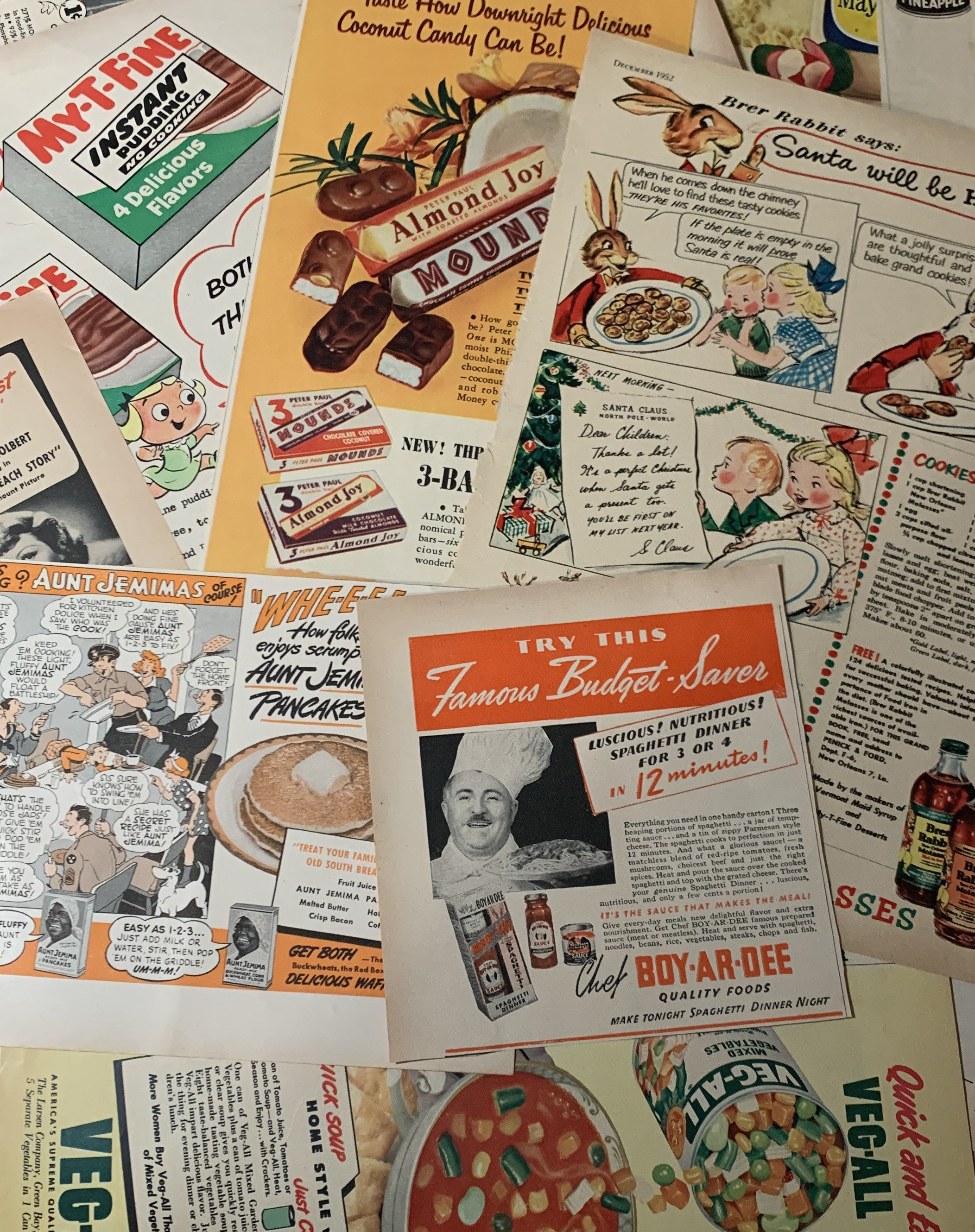 Vintage Miscellaneous Food Magazine Ads Lot 10 Pieces Ephemera Collage ...