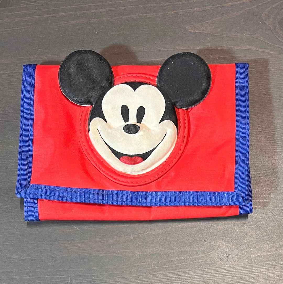 Mickey Mouse, Walt Disney, 1991, Large Red Wallet - Etsy