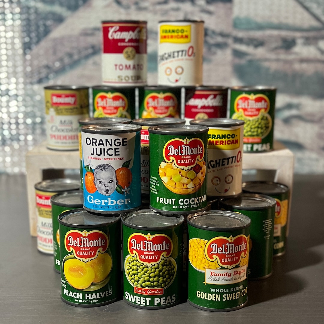 Vintage Pretend Play Toy Grocery Store Tin Food Cans - Campbells ...