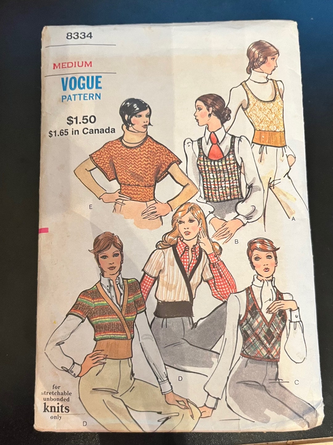 1970s Vogue 8334 Sweater Weather Pattern - Size Medium - Etsy
