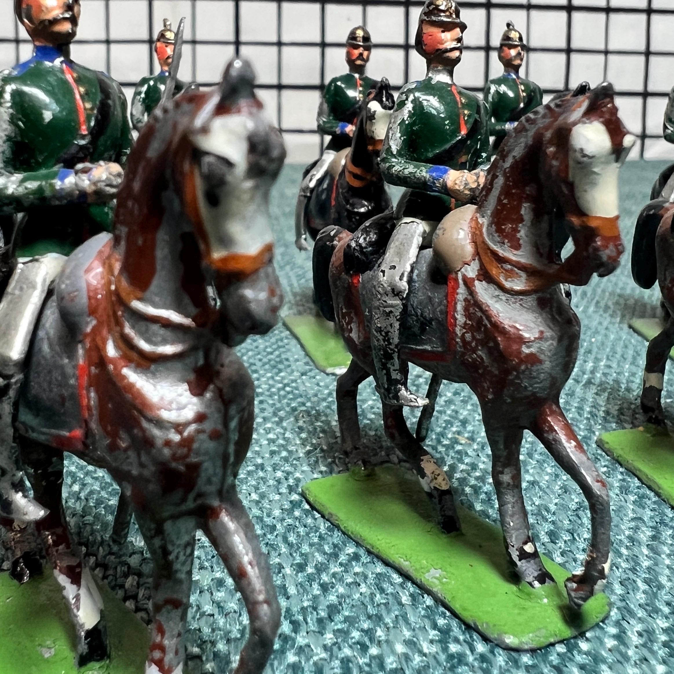 Antique HEYDE/OTH Lead Toy Military German Imperial Calvary - Green - 9 ...