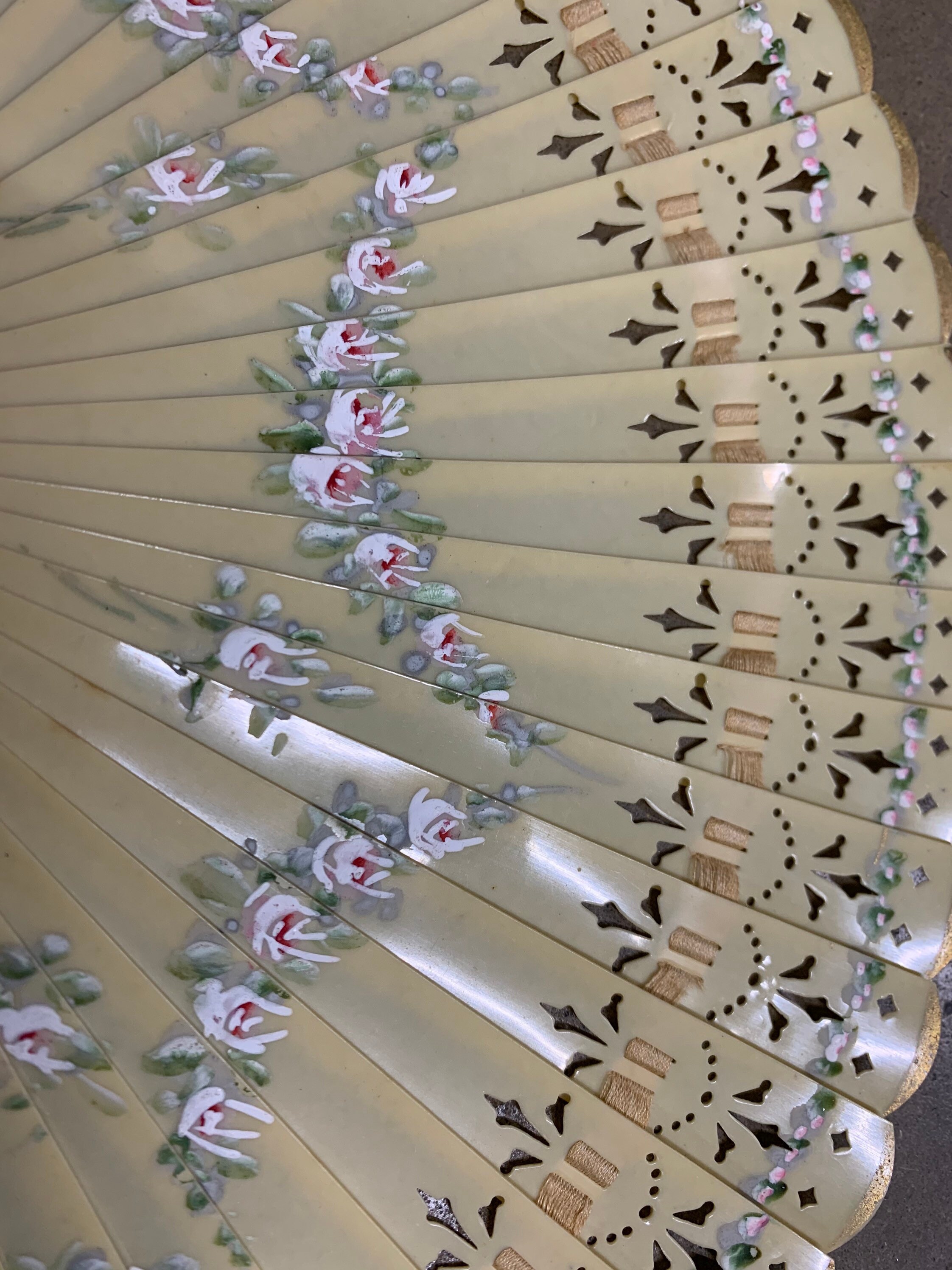 Two Vintage Celluloid Fancy Pants Fans - Etsy