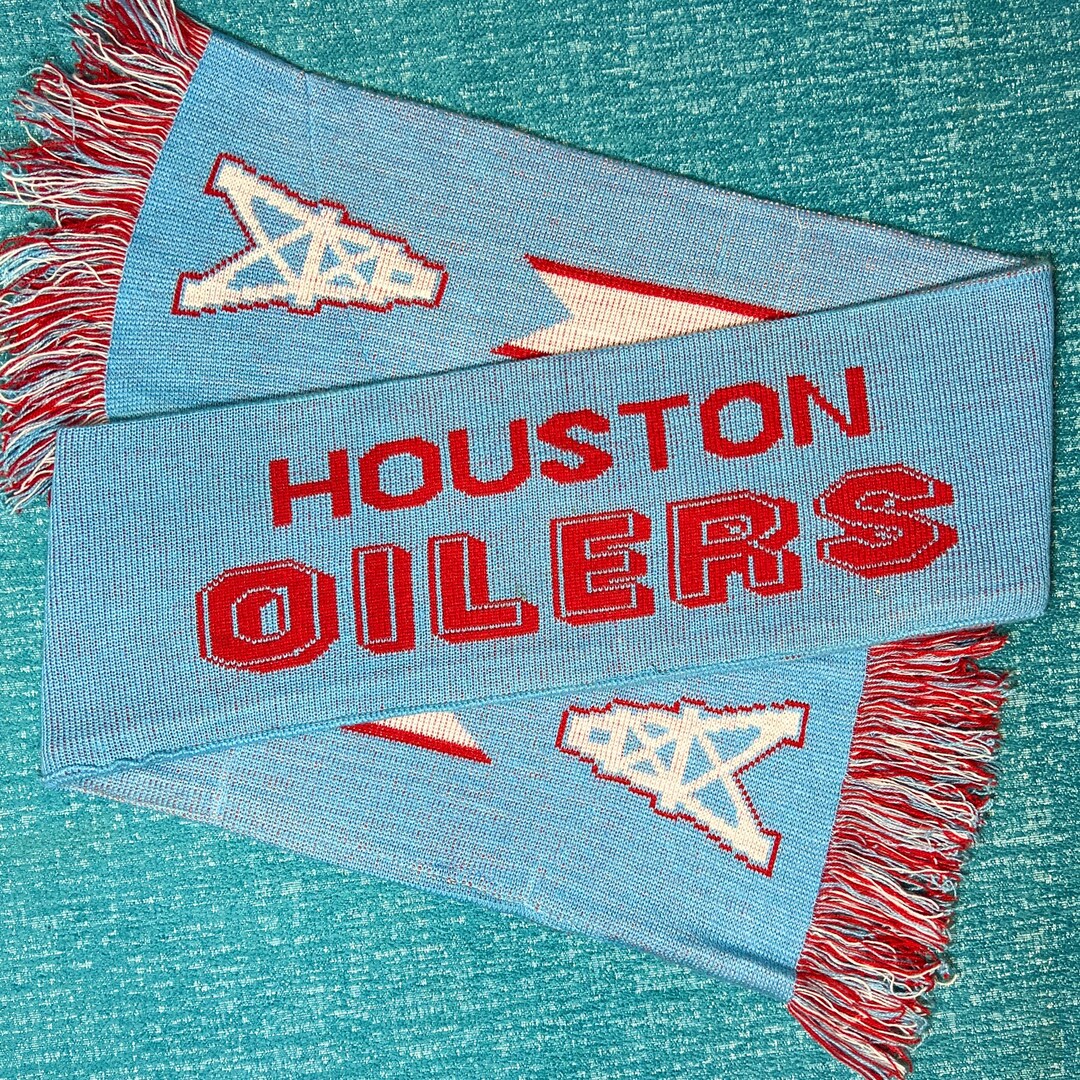 Vintage NFL Houston Oilers Fanbanna Cheering Scarf & Banner! Go Team ...
