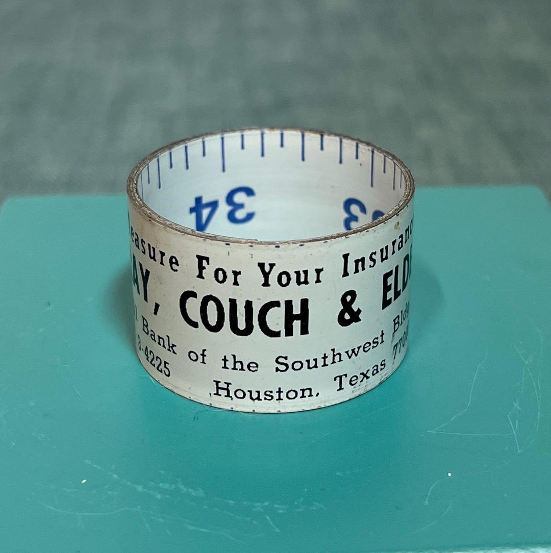 Vintage Advertising "snap-rule" Style Tape Measure - a Metal “yardstick ...