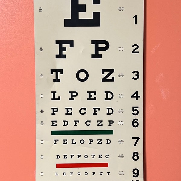 Vintage Eye Chart - Etsy