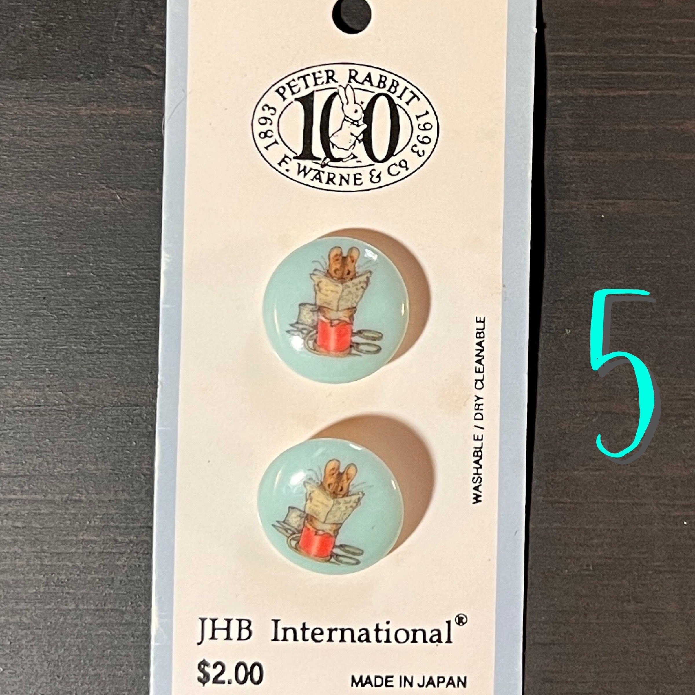 Vintage JHB International Peter Rabbit Buttons - Etsy