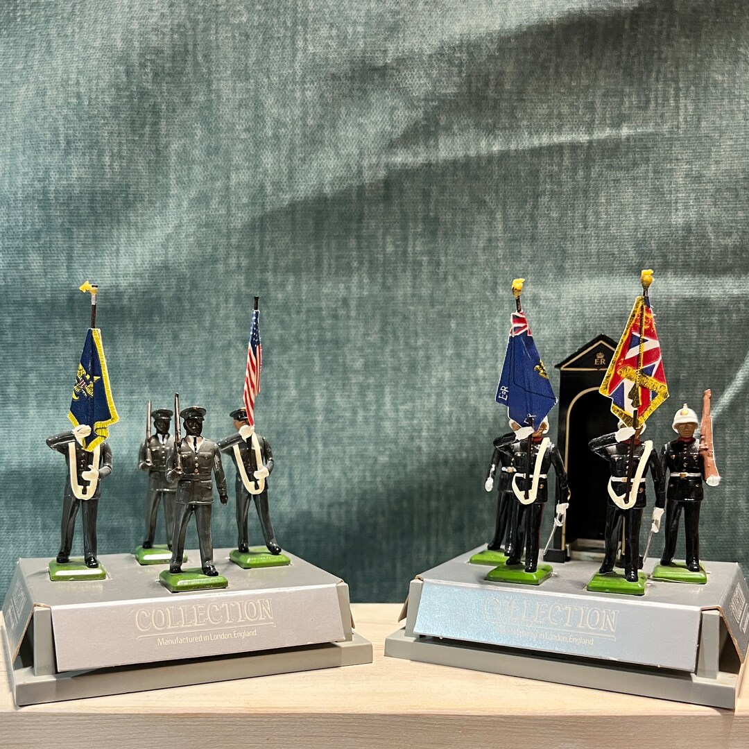Vintage Collectible Miniature Metal Soldiers/w.britian US Army Figures ...