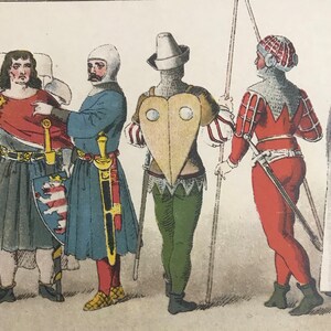 Two Vintage German Knights, Lords, Nobility and More Lithographed ...