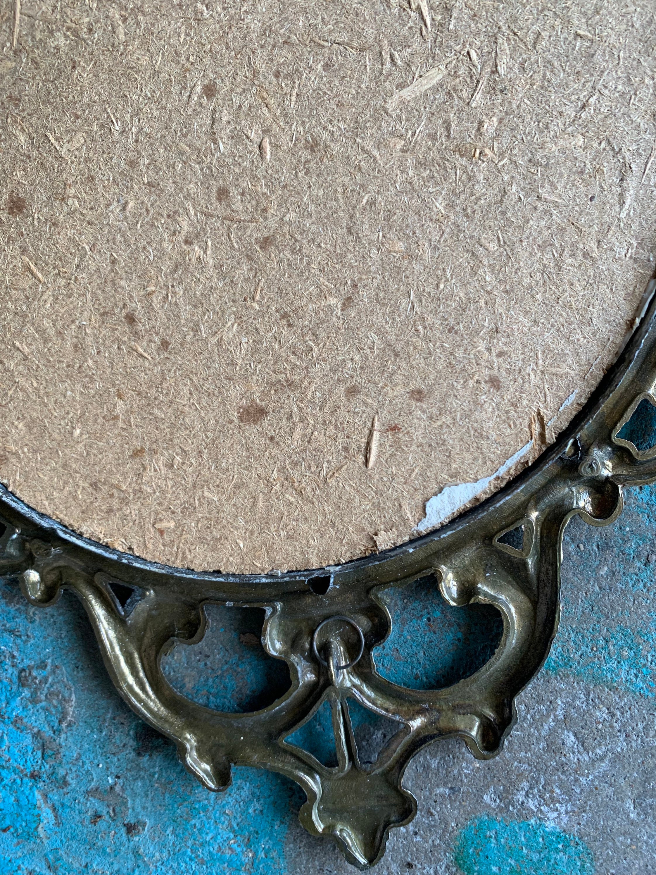 Vintage Made in Italy Brass Oval Frame - Etsy